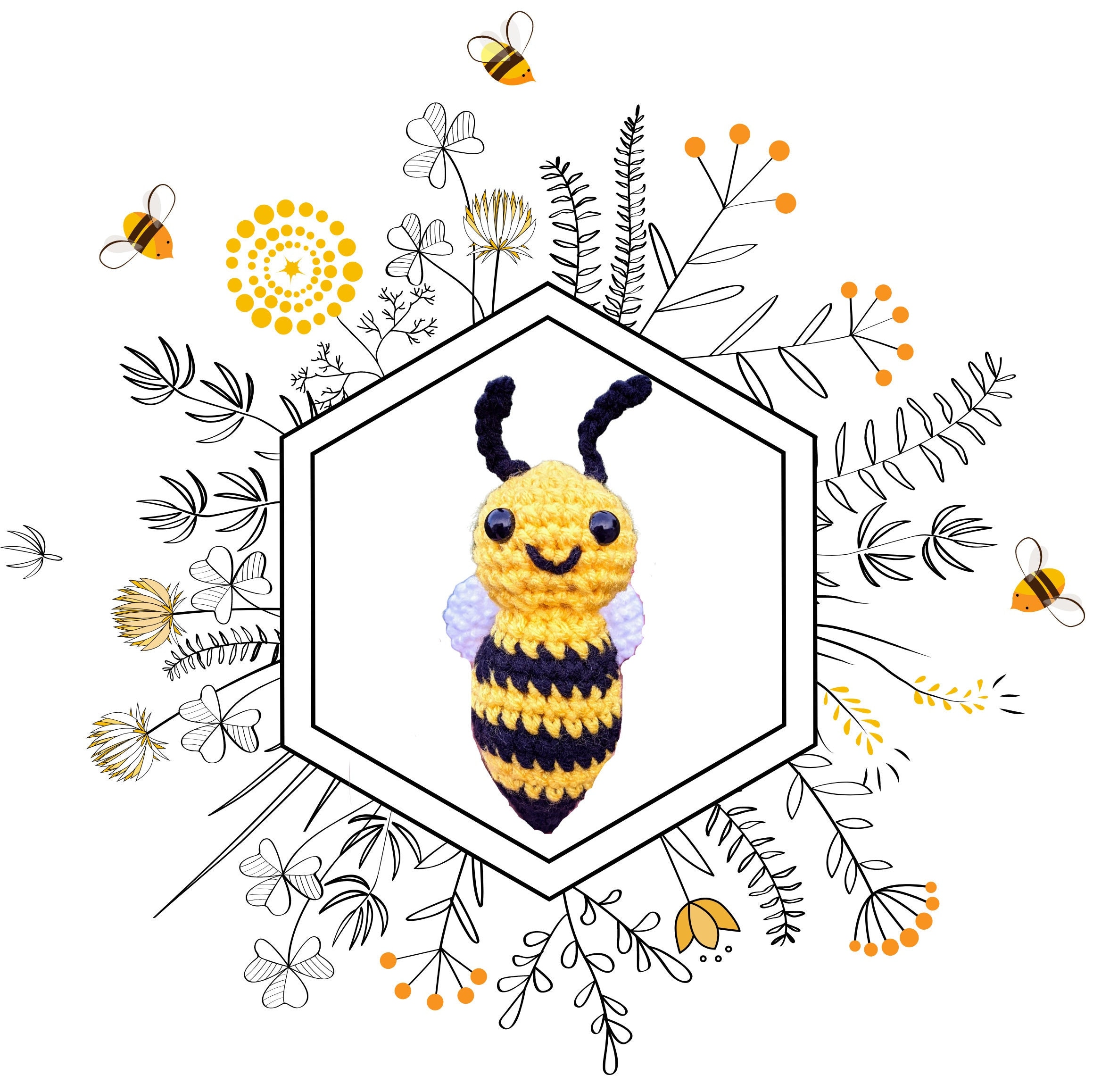 Bitty Bee Crochet PATTERN PDF ONLY - Etsy