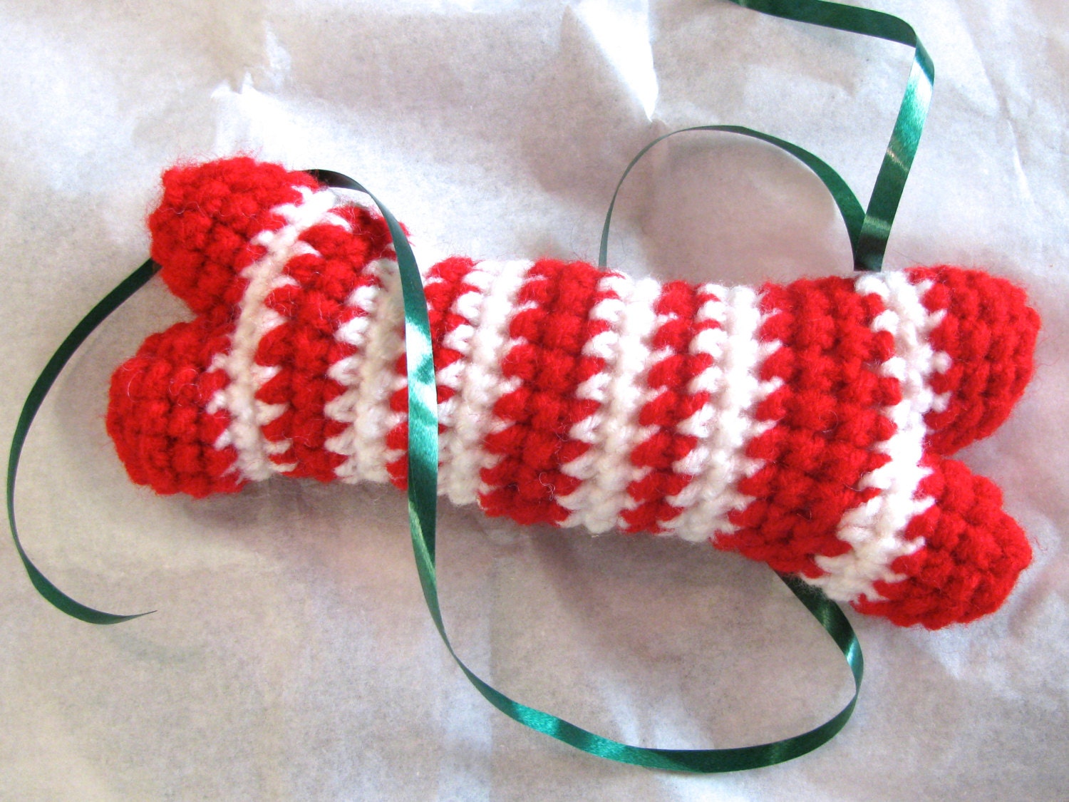 Candy Stripe Dog Bone Small | Etsy