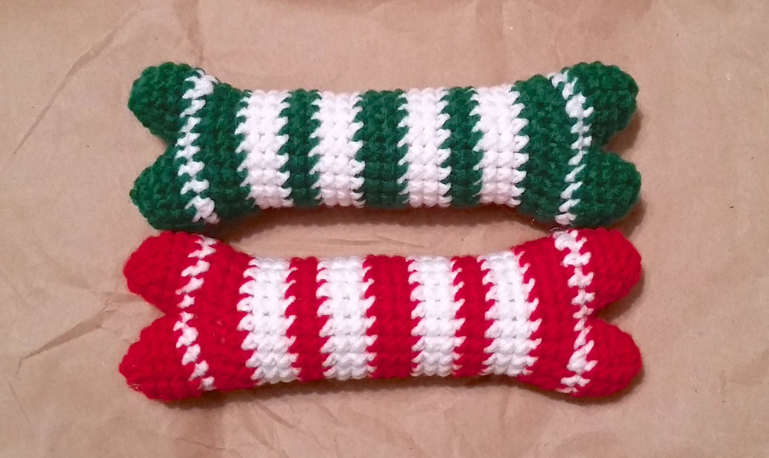 Candy Stripe Dog Bone large | Etsy