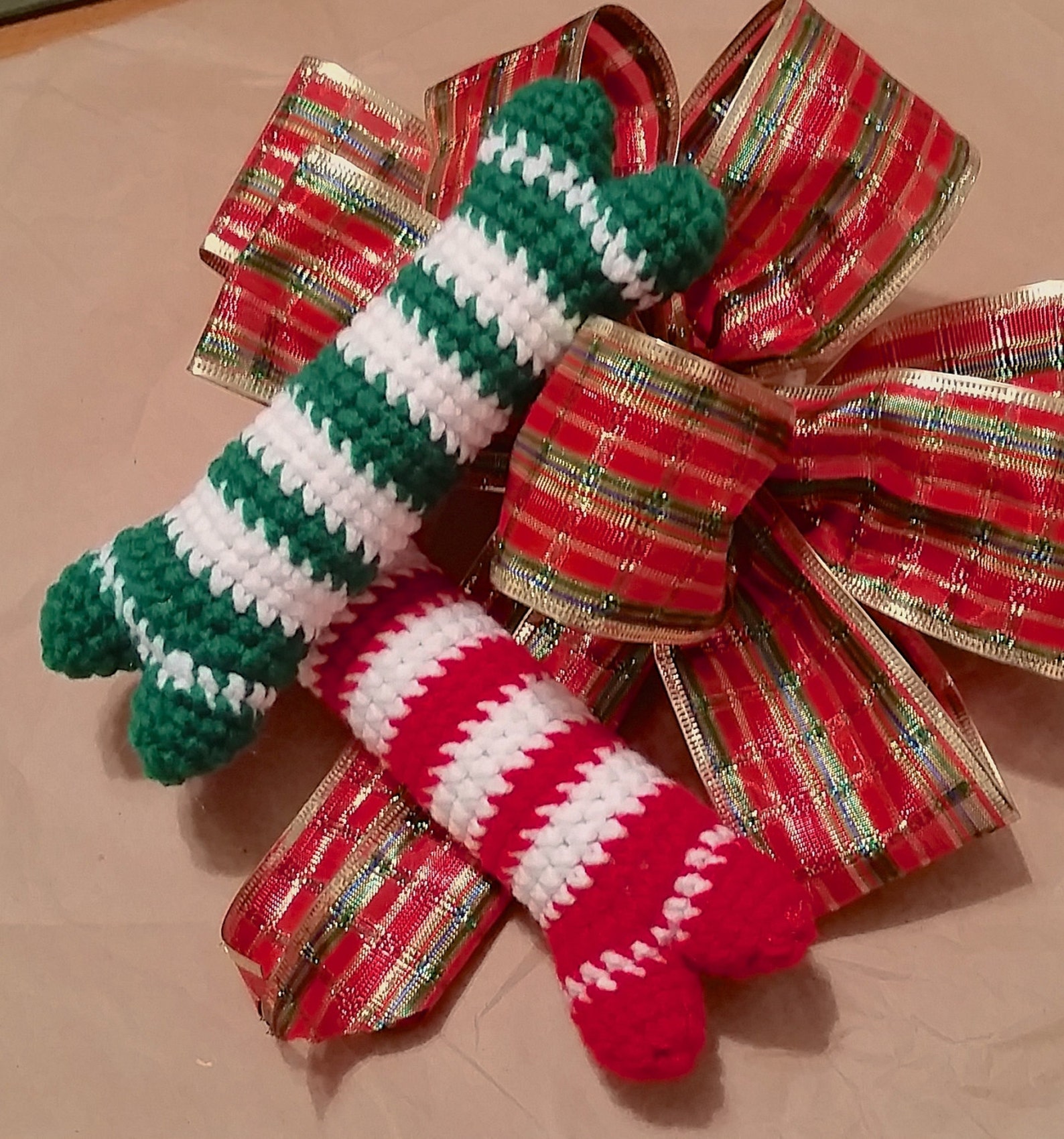 Candy Stripe Dog Bone Small | Etsy