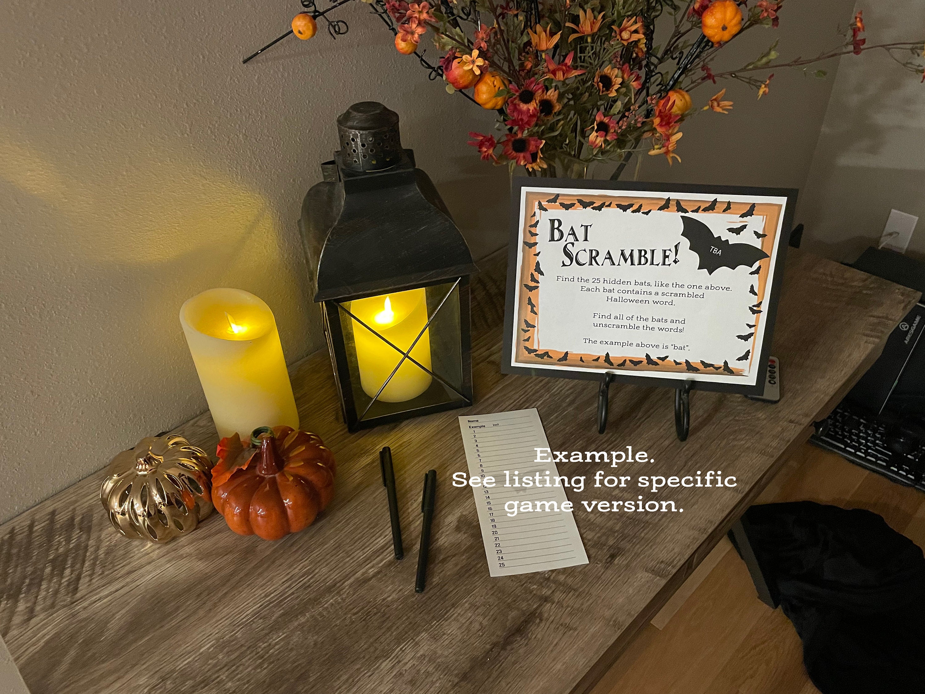 Halloween Party Game - Find-a-bat "bat-egories" - Digital Download ...