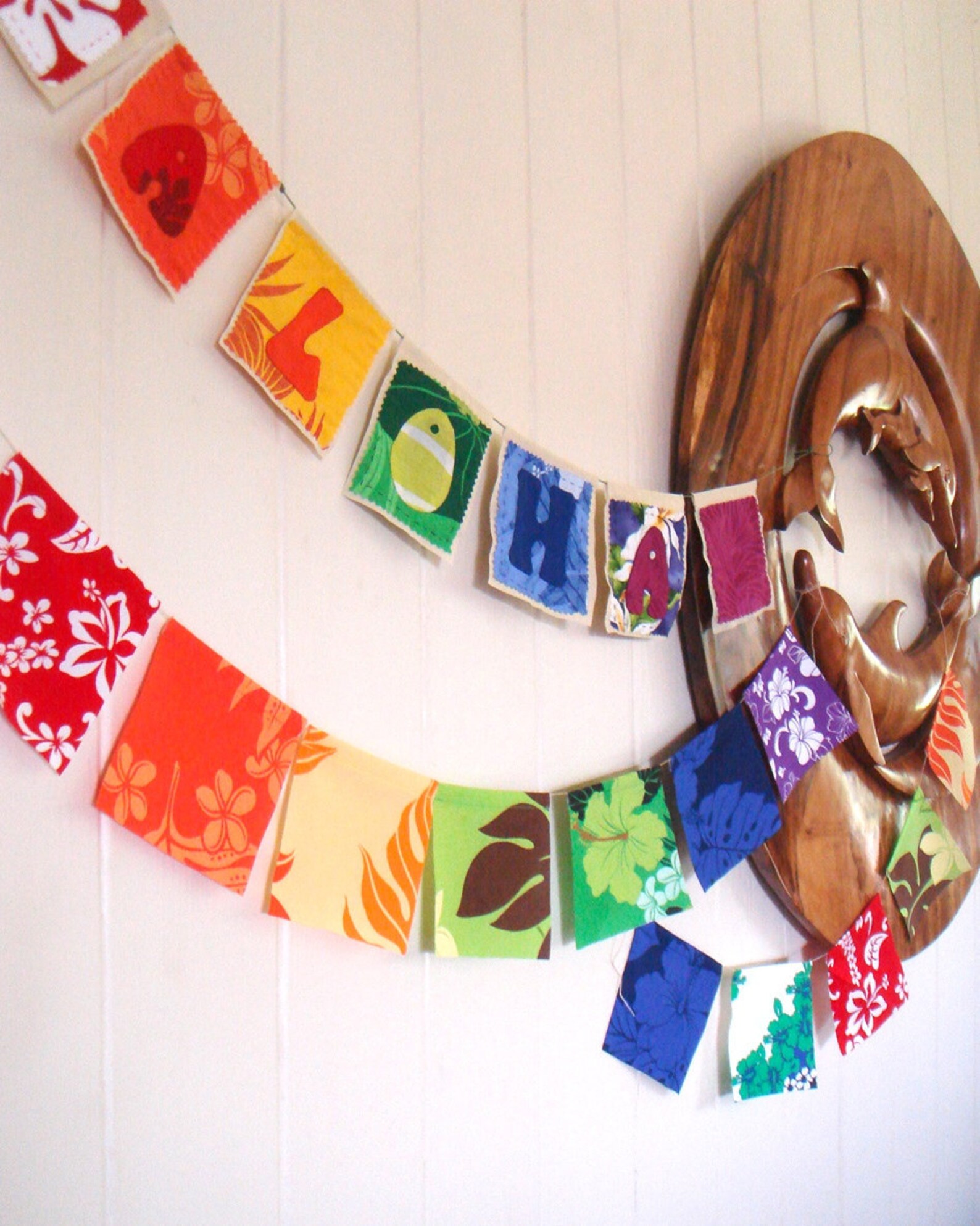 ALOHA Rainbow Prayer Flag Seven,good Vibration, Purification and ...