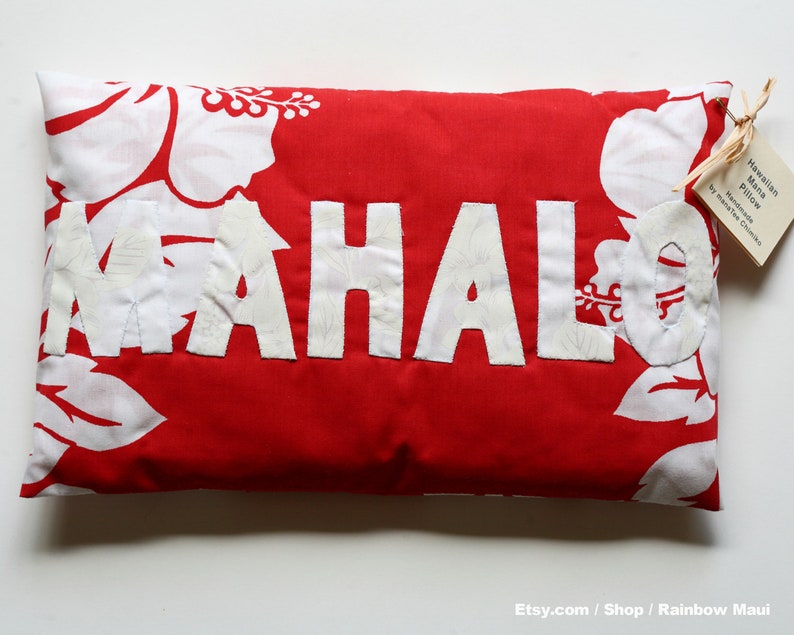 Hawaiian Language Pillow MAHALO -thank You- in Hawaii, Decoration ...
