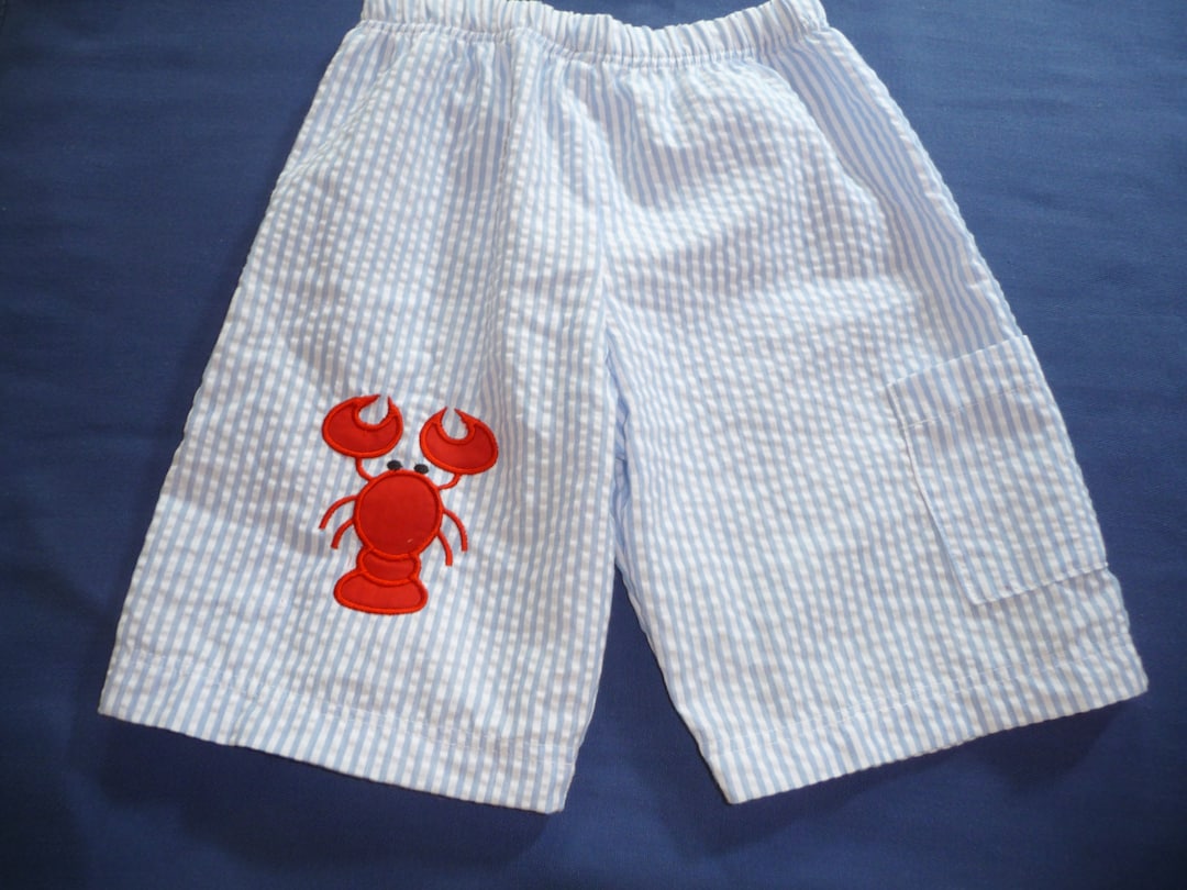 Crawfish, Appliqué Crawfish, Shorts - Etsy