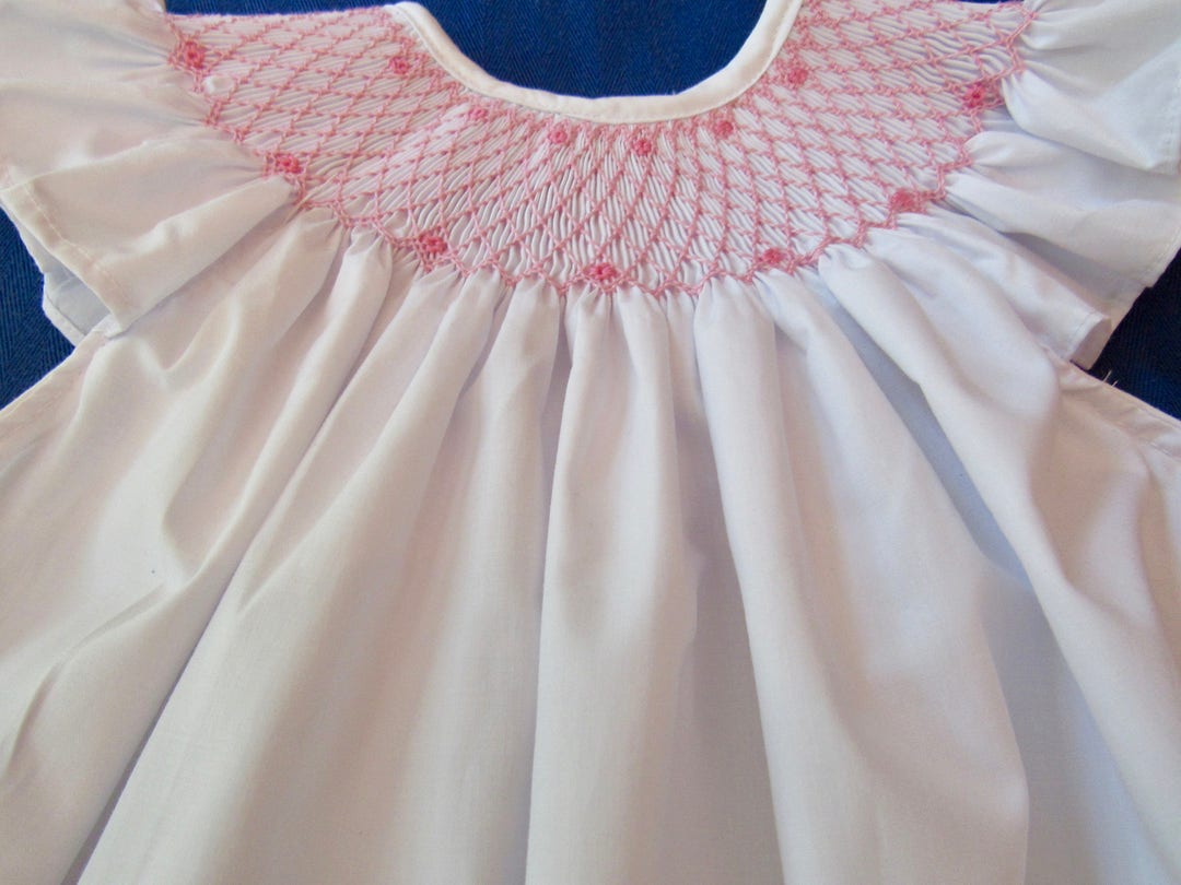 Embroidery in Pink With Geometric Designs an With Angel Sleeves. - Etsy