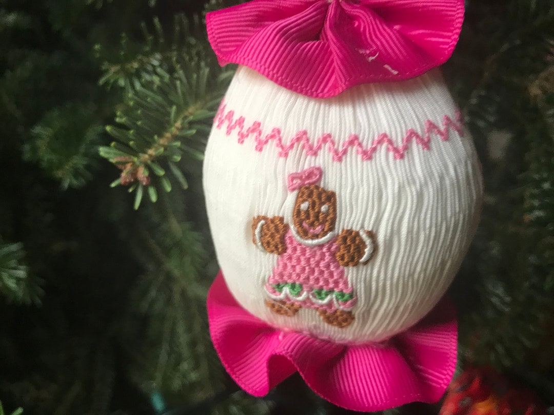 Hand Smocked Christmas Ornaments - Etsy