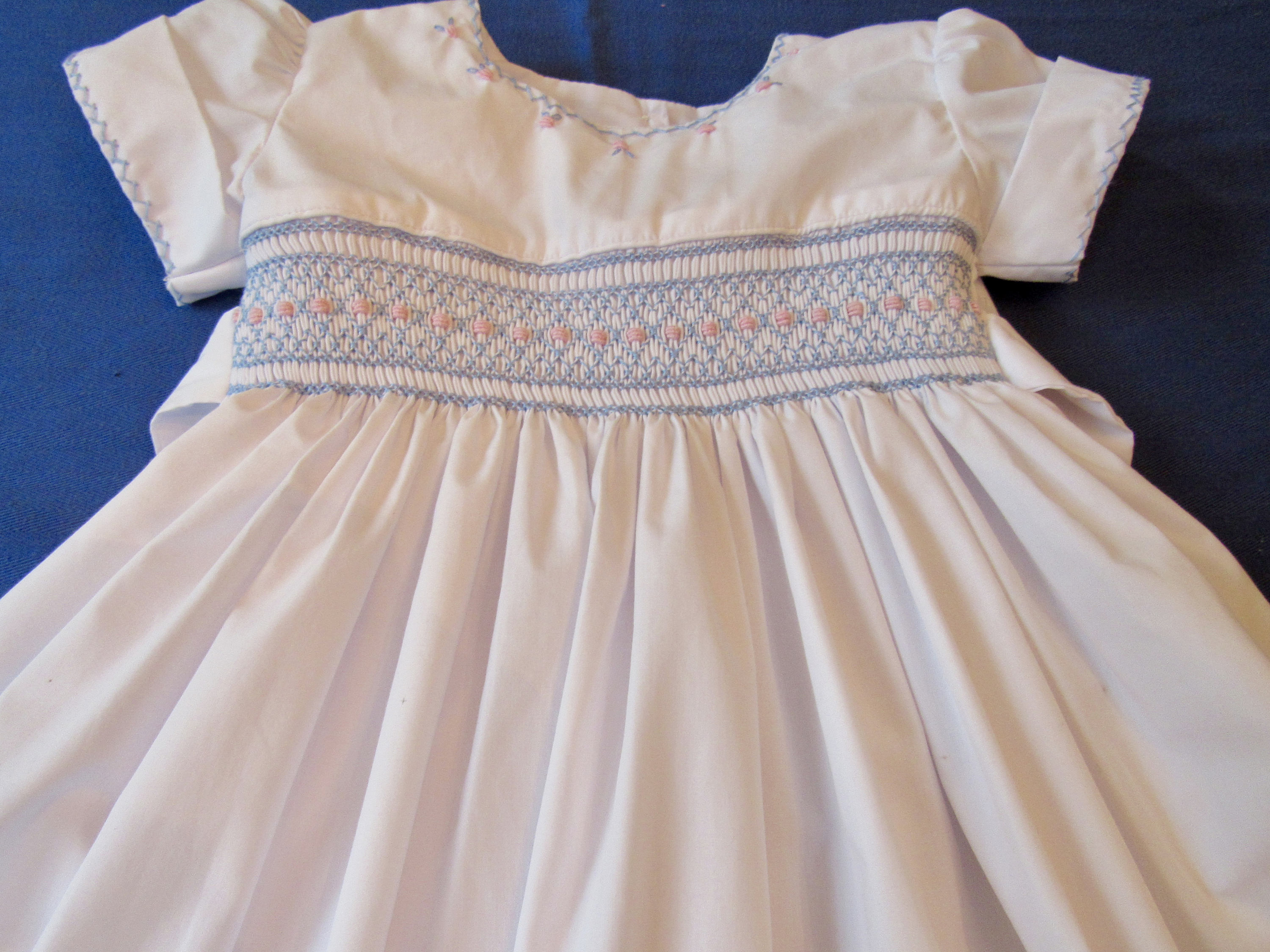 Dress With Geometric Designs and Rose Buds. Special Occasion , Girls ...