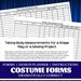 Printable Theater Costume Measurement Form Male and Female Instant ...