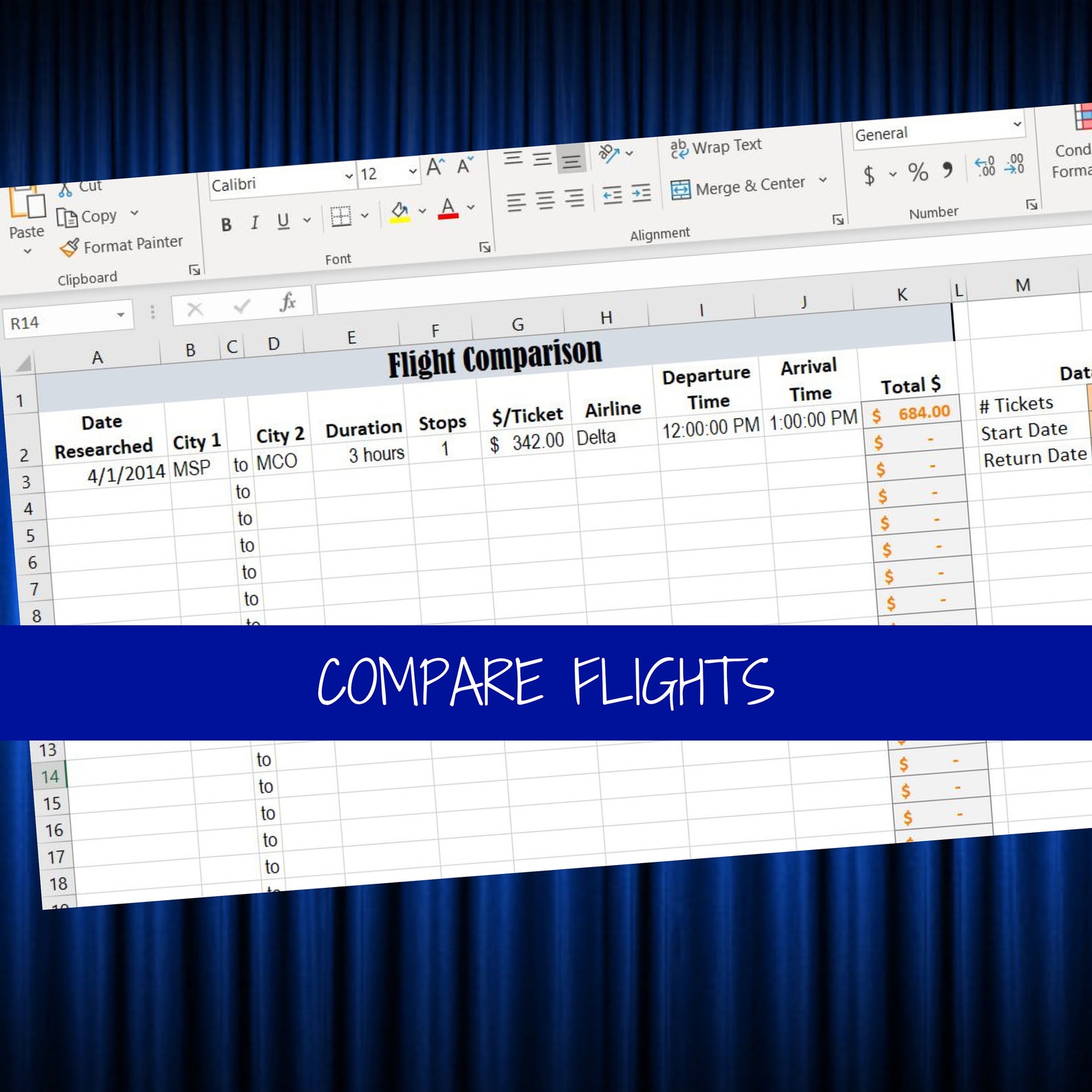 Excel Workbook Travel Planner Forms 3 Sheets Hotel Comparison Flight ...