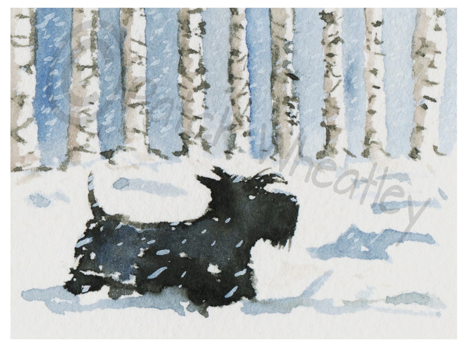Scottish Terrier Dog Fine Art Print 'scottie Dog in the - Etsy