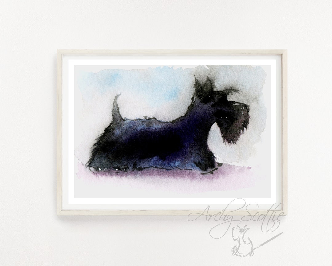 Scottish Terrier Dog Fine Art Print Scottie Dog #128 Scottish Terrier ...