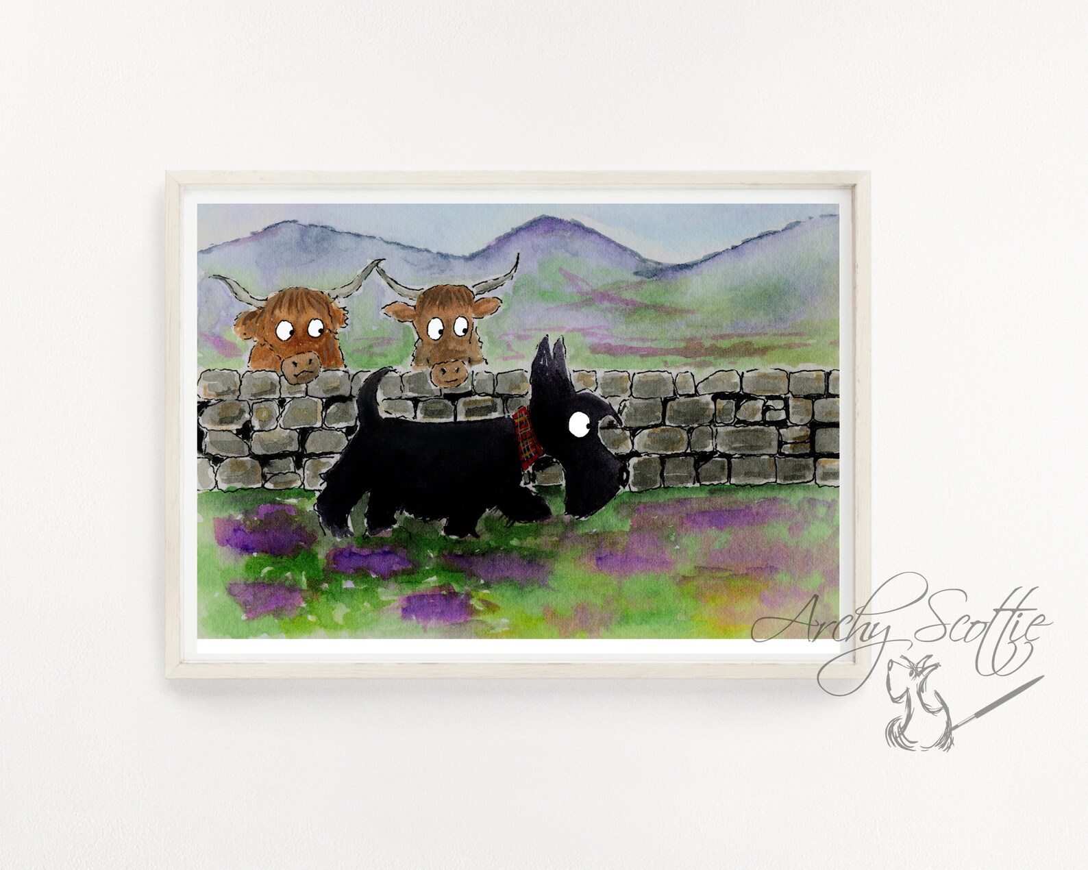 Scottie Dog 'roamin in the Gloamin' Fine Art Print - Etsy