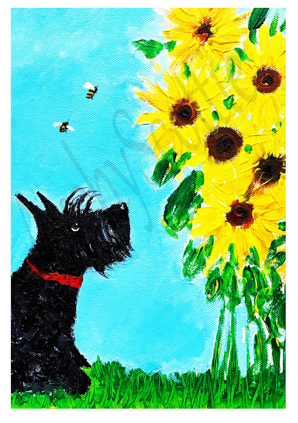 Unframed Scottie Dog Fine Art Print Scottish Terrier | Etsy