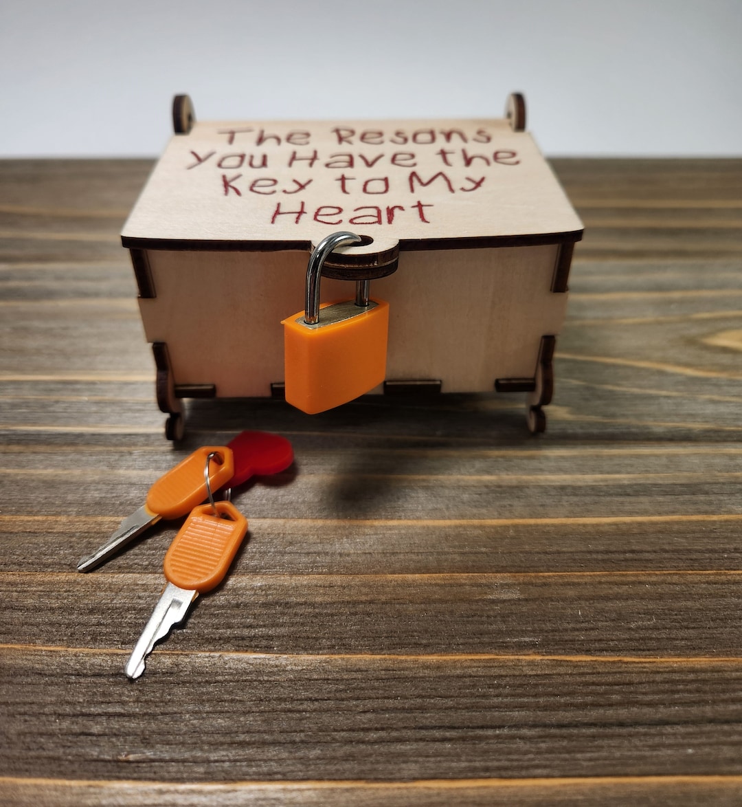 Reasons You Have the Key to My Heart | Lock Box W/ Hearts | 2 Keys W ...