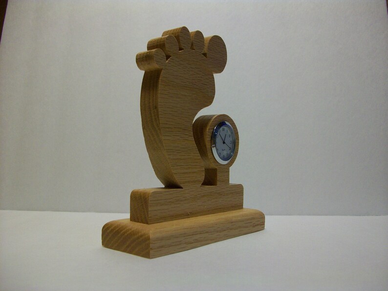 Baby Footprint Clock | Custom | Handmade | Solid Oak | I Make Each Item ...