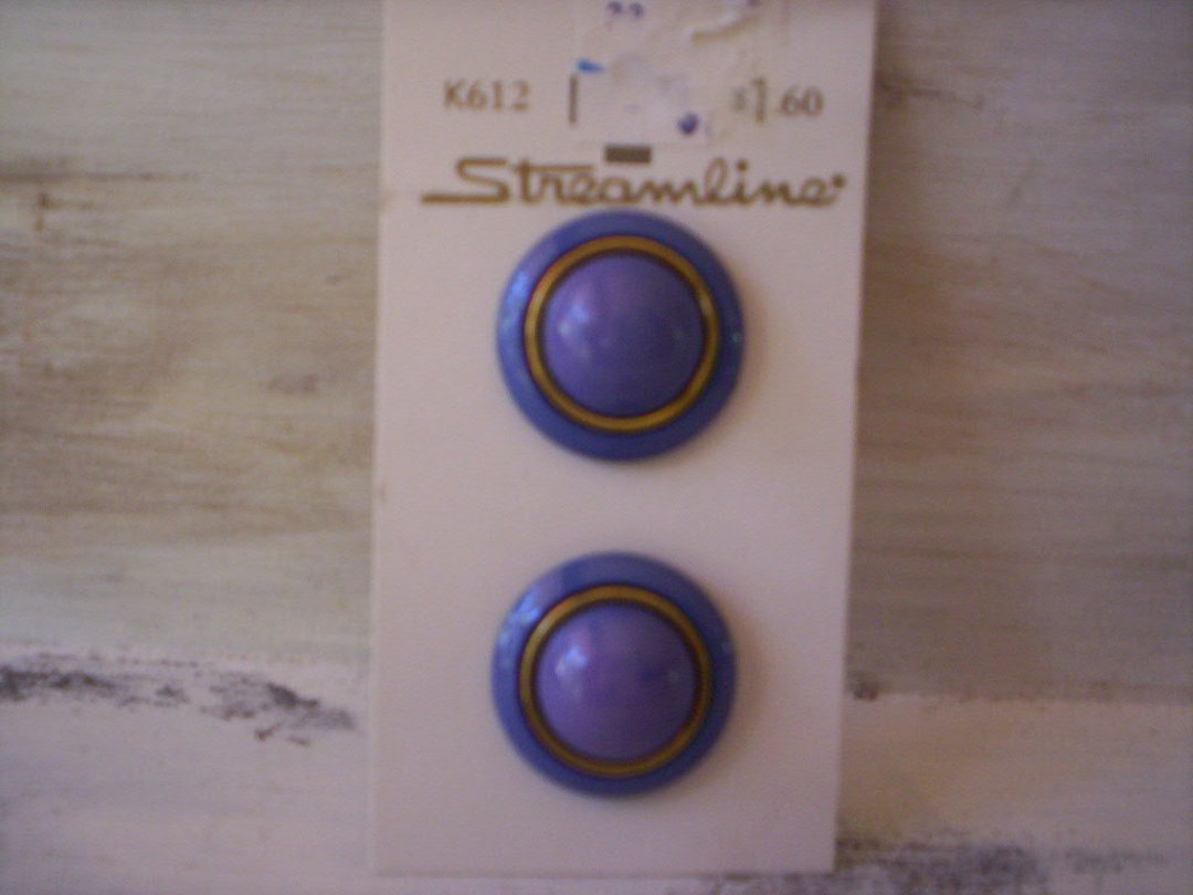 Streamline/streamline Buttons/plastic Buttons/blue and Gold Button ...