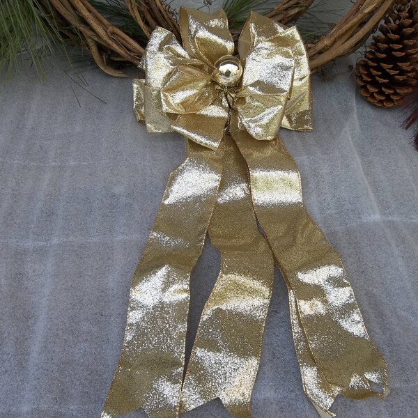 Metallic Gold Bow - Etsy