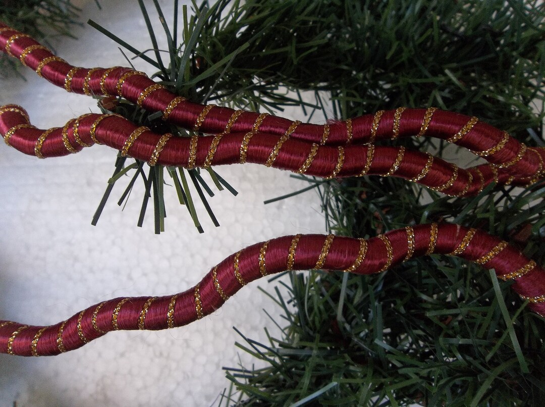 Twisted Rope Trim/rope Trim/burgundy and Gold Rope Trim/upholstery Trim ...