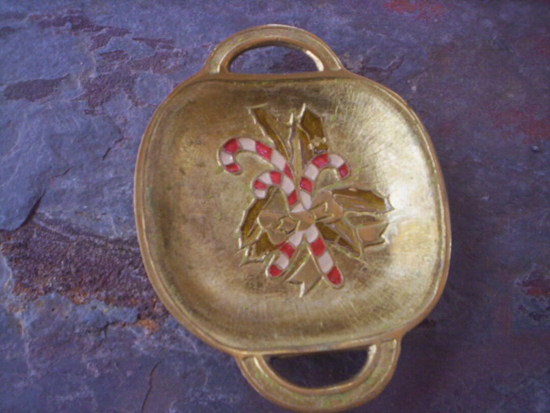 Petit plat vintage en laiton / plateau mini bol en laiton / porte ...