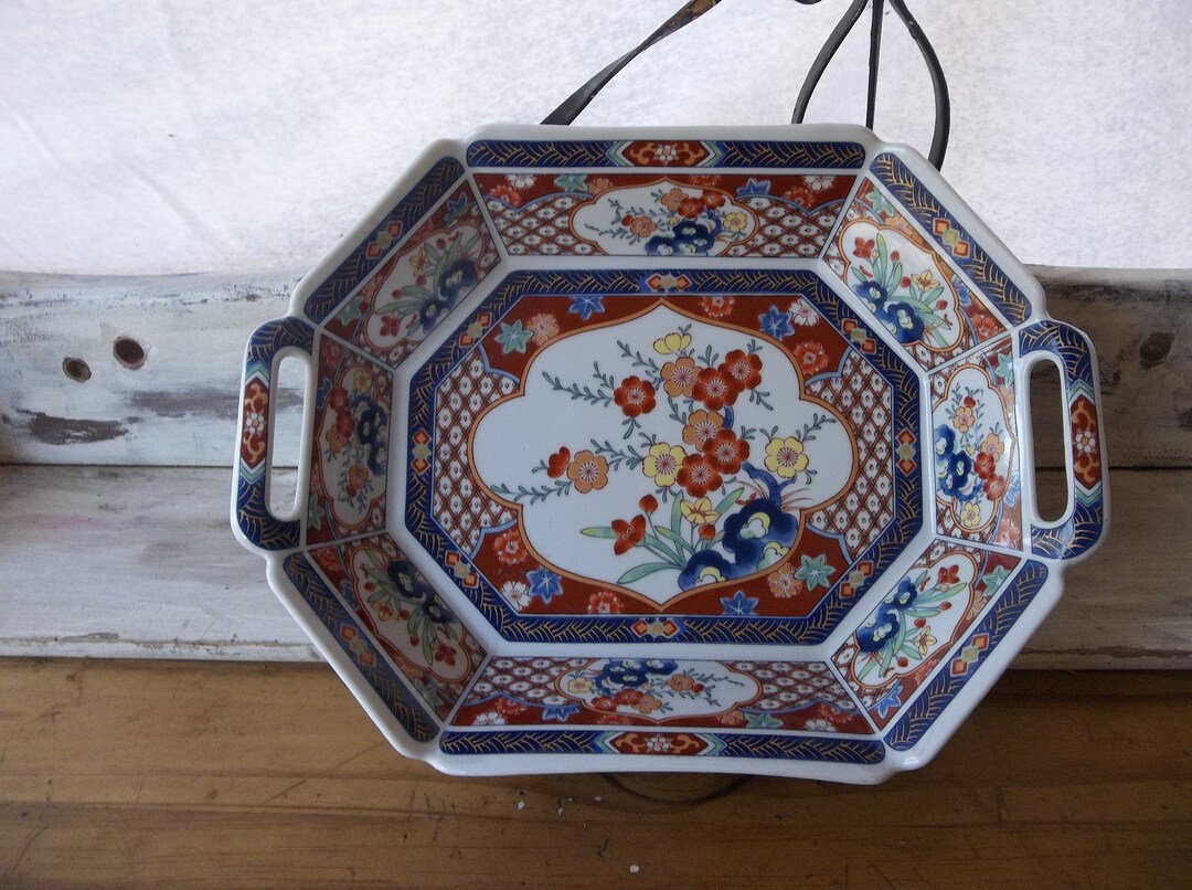 Vintage Porcelain Tray/floral Ceramic Tray/serving Tray Bowl/flower ...