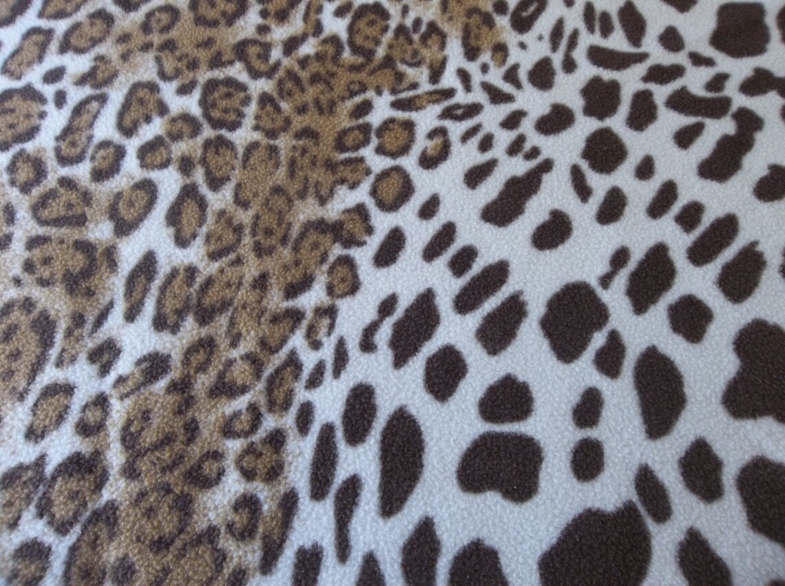 Wall Art Fabric/fleece Fabric/animal Print Fleece Fabric/wild Cat ...
