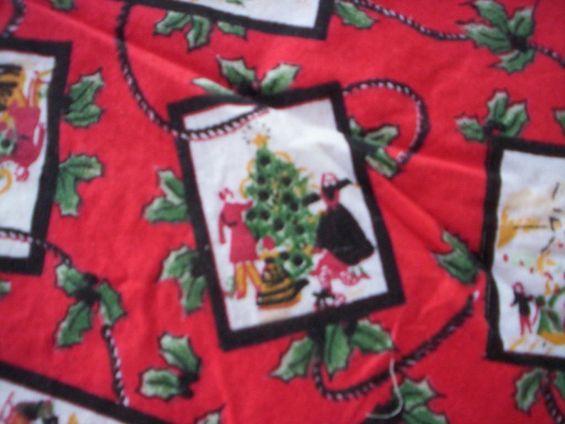 Christmas Toile Fabric/christmas Sewing Projects/holiday - Etsy