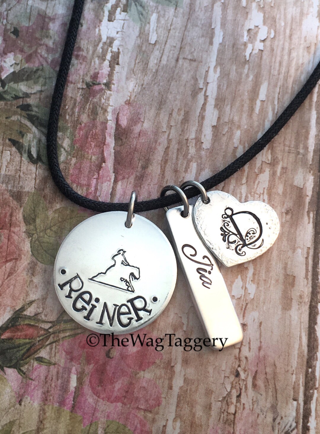 Personalized Reiner Horse Necklace - Your Horse's Name - Your Name ...