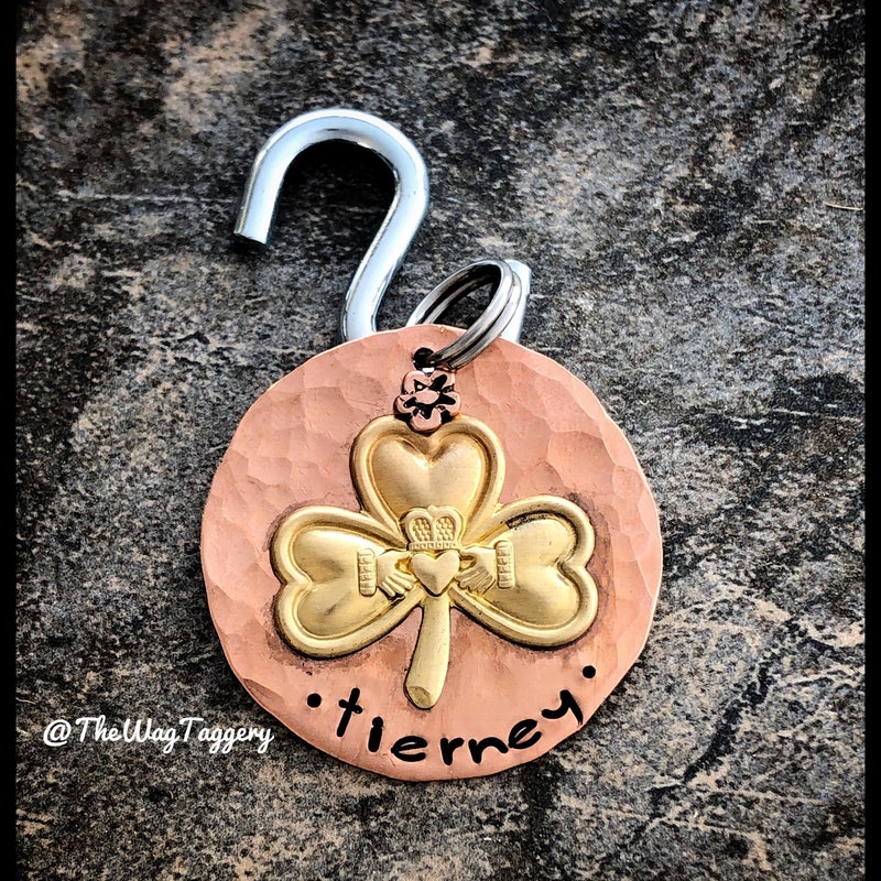 Clover Dog Tag - Etsy