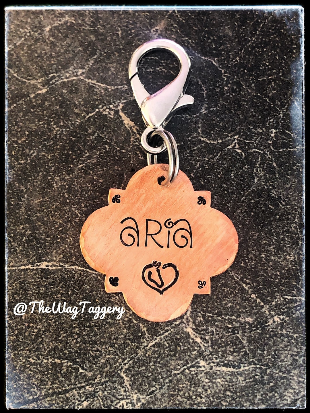 Hand Stamped Copper Horse Name Tag: Tack, Backpack, Keychain - Etsy