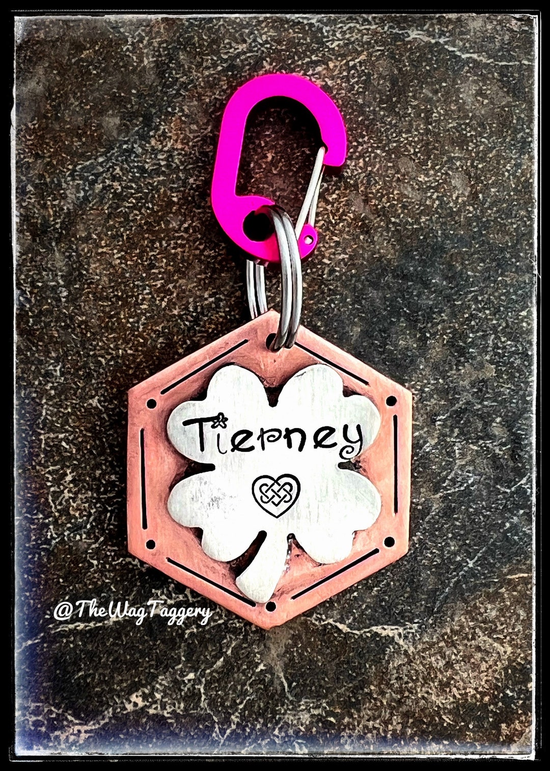 Four Leaf Clover Celtic Dog ID Tag - Personalized With Your Dog’s Name ...