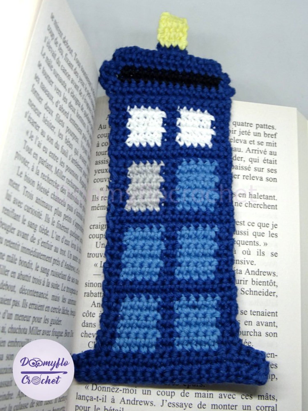 Tardis Textile Bookmark Inspired From the Doctor Who Tv Show Crochet ...