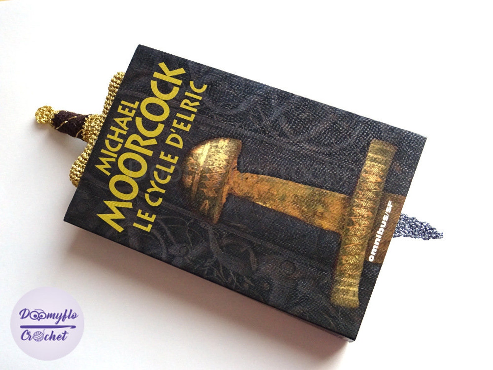 Sword Bookmark in Gold Cotton and Silver Crochet for Fans of | Etsy