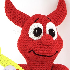 Red Demon Daemon Beastie BSD Devil Mascot Free BSD Crochet Cotton ...