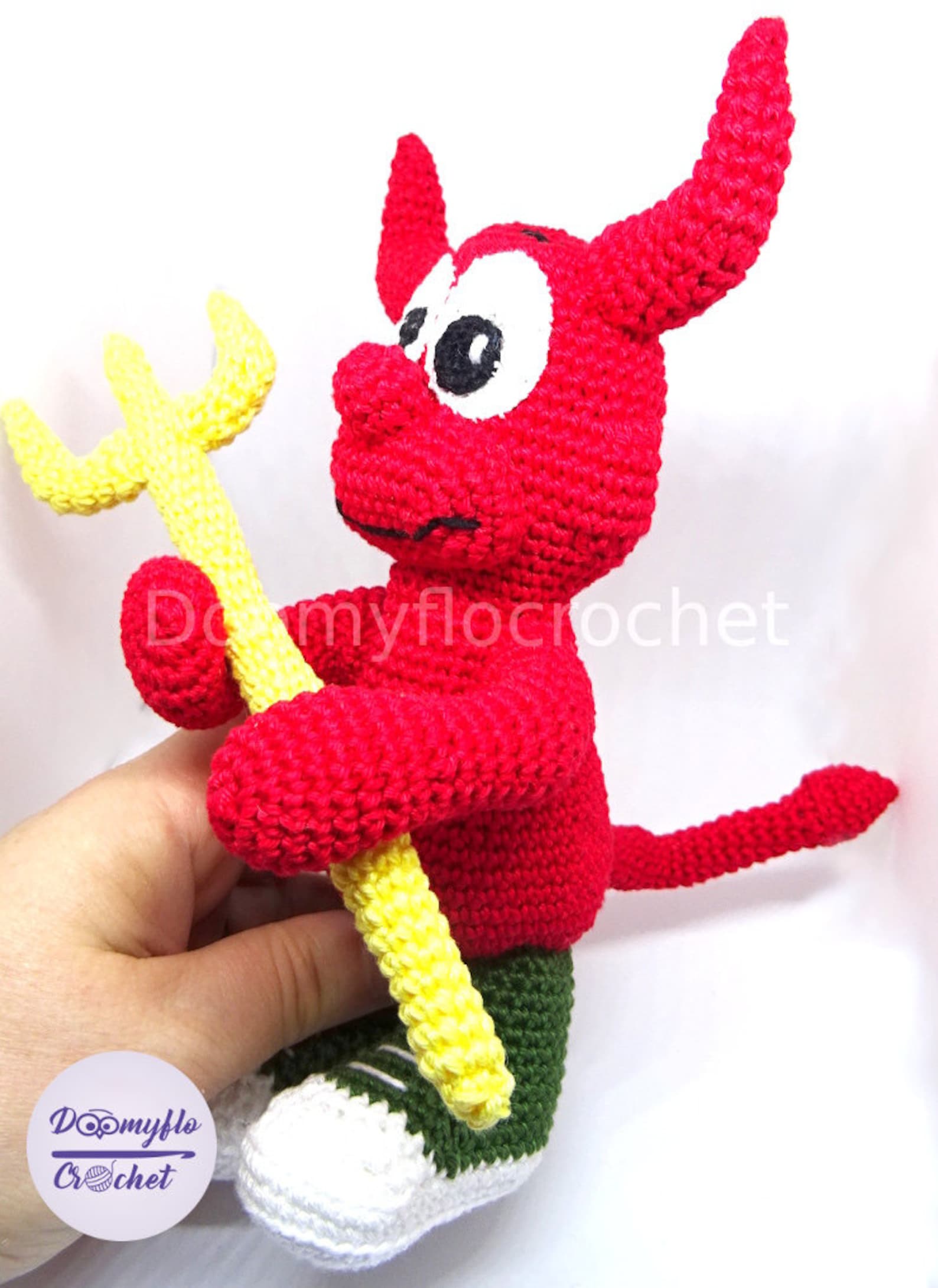 Red Demon Daemon Beastie BSD Devil Mascot Free BSD Crochet | Etsy