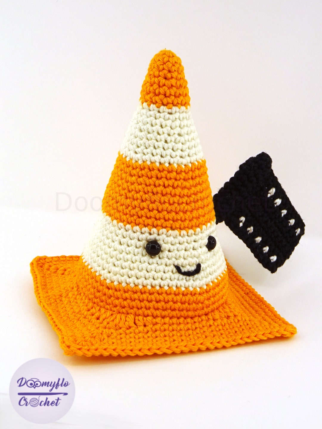 Crocheted Construction Cone Cotton Figurine Inspired by Vlc Mediaplayer ...