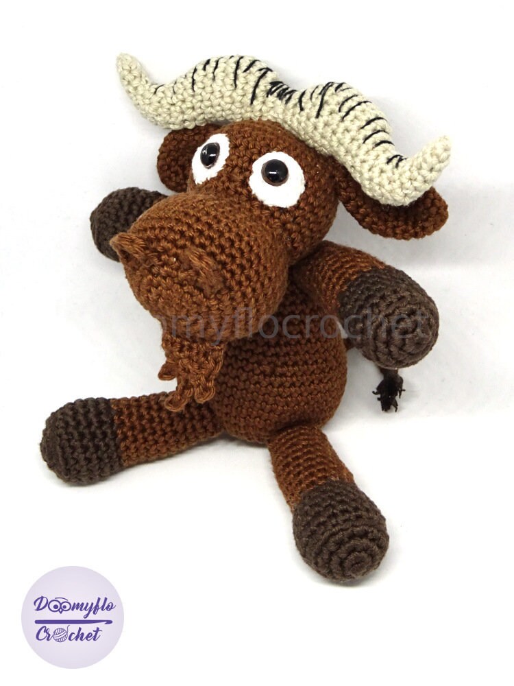 GNU/Linux mascot wildebeest amigurumi | Etsy