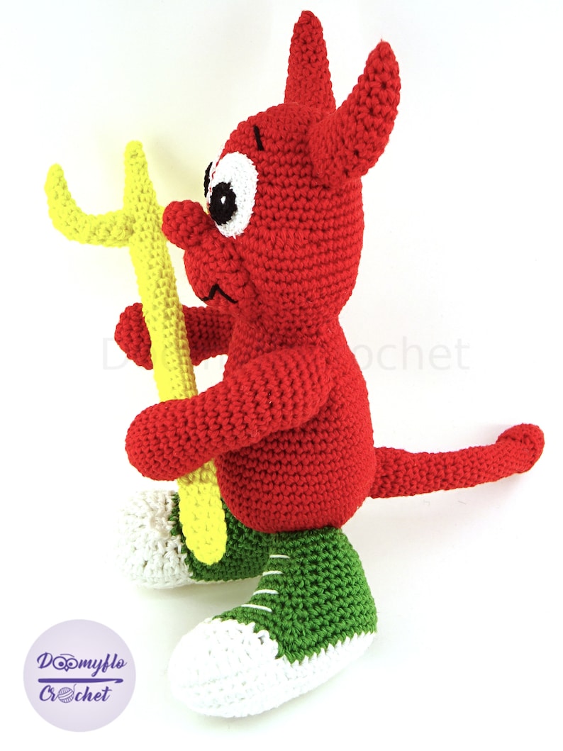 Red Demon Daemon Beastie BSD Devil Mascot Free BSD Crochet - Etsy