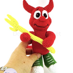Red Demon Daemon Beastie BSD Devil Mascot Free BSD Crochet Cotton ...