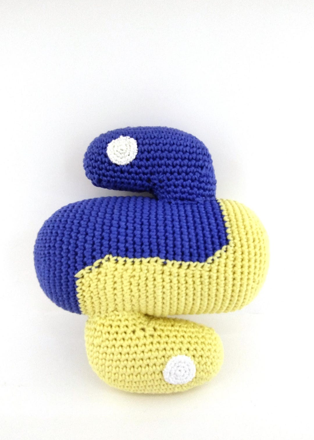 Crocheted PYTHON Logo Plush Toy in Geek Computer Cotton - Etsy