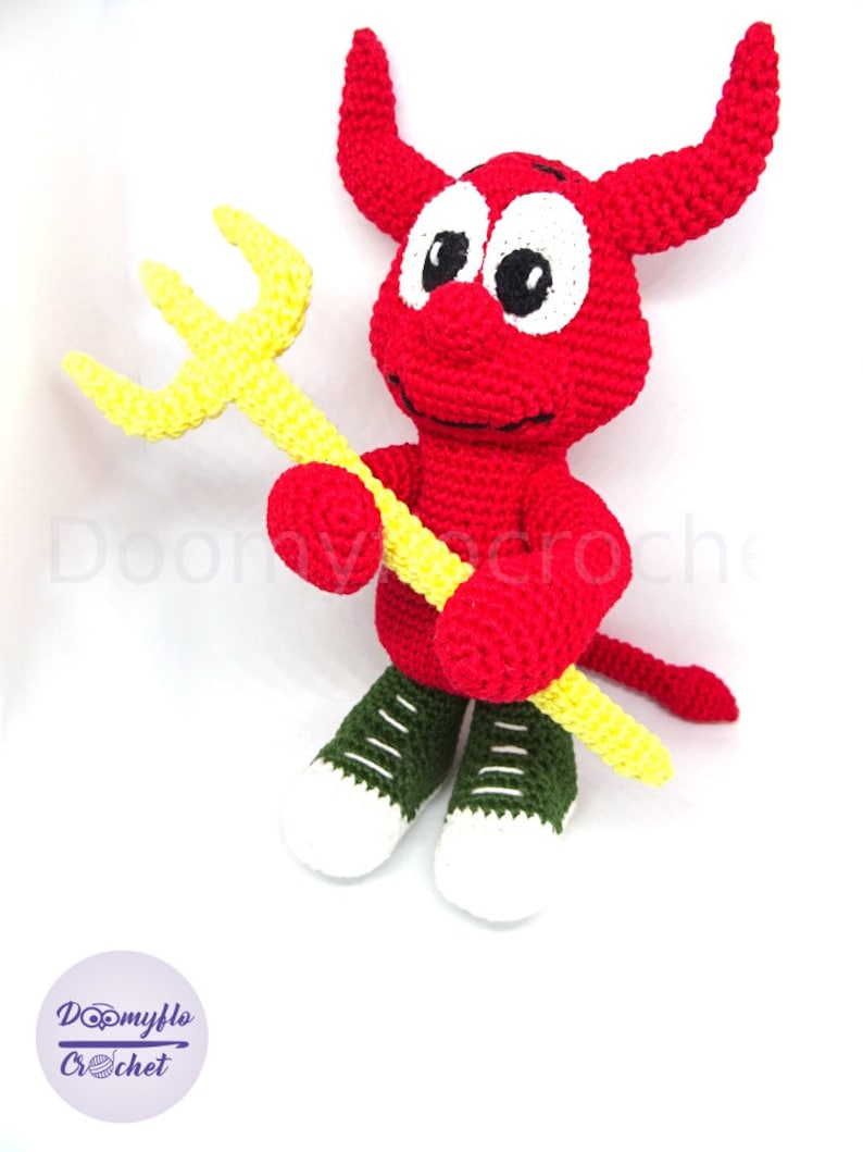 Red Demon Daemon Beastie BSD Devil Mascot Free BSD Crochet | Etsy