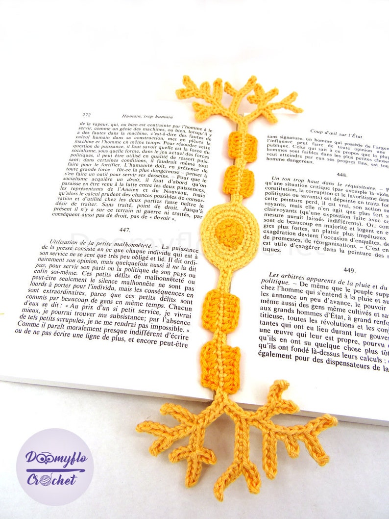 Neuron Cell Crochet Cotton Bookmark for Books - Etsy