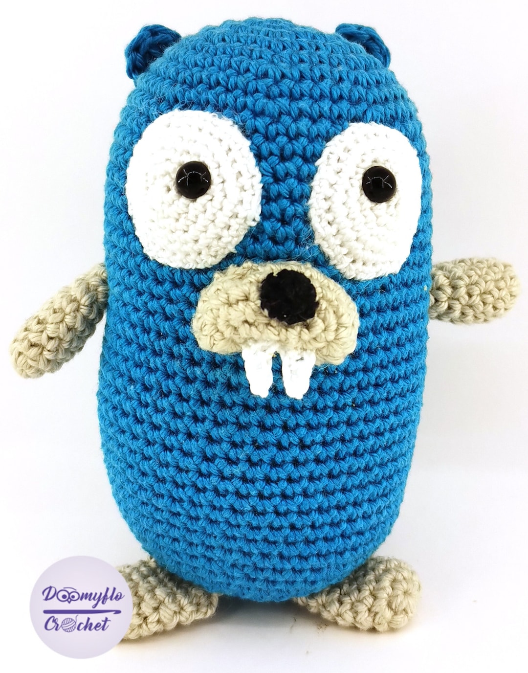 Plush Gopher Dog Blue Language Go Crochet - Etsy