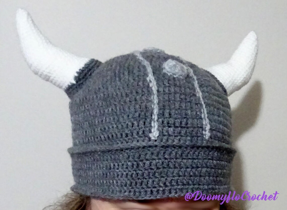 Bonnet Casque Viking au crochet cosplay adulte | Etsy