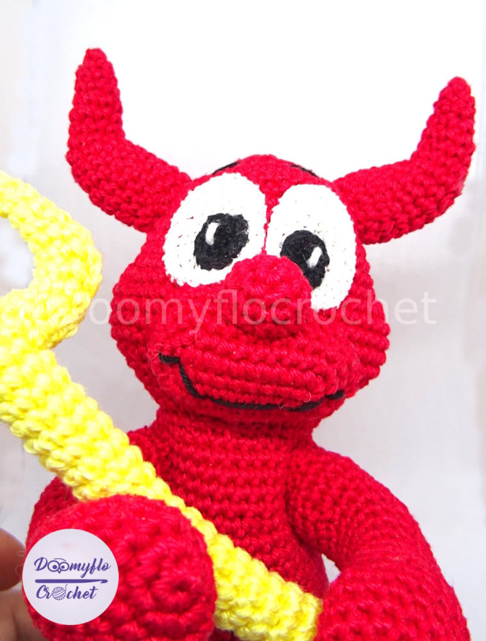 Red Demon Daemon Beastie BSD Devil Mascot Free BSD Crochet | Etsy