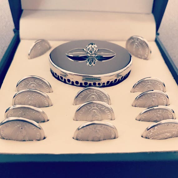 Weddings Decorations St Unity coins Benedict 14K white Laminated Gold ...