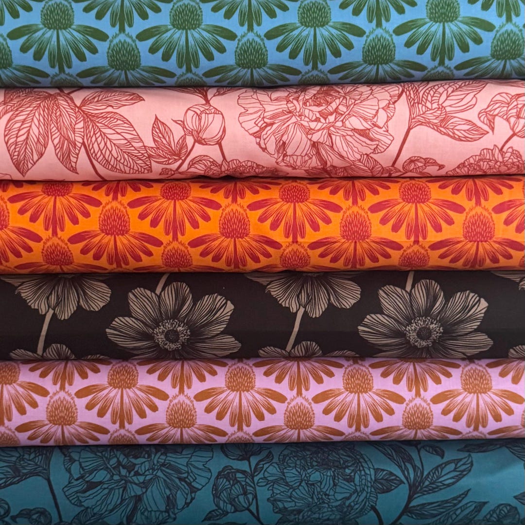 Anna Maria Indelible Fabric Bundle by Northcott Fabrics Floral Quilt Fabric Cotton Fat Quarter ...