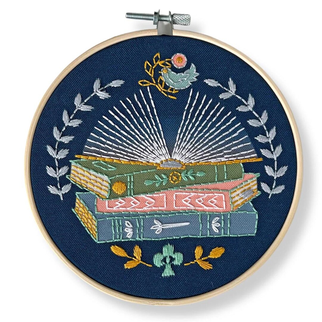 Reader Embroidery Kit by Rikrack Craft Kit for Beginner Fun Gift ...