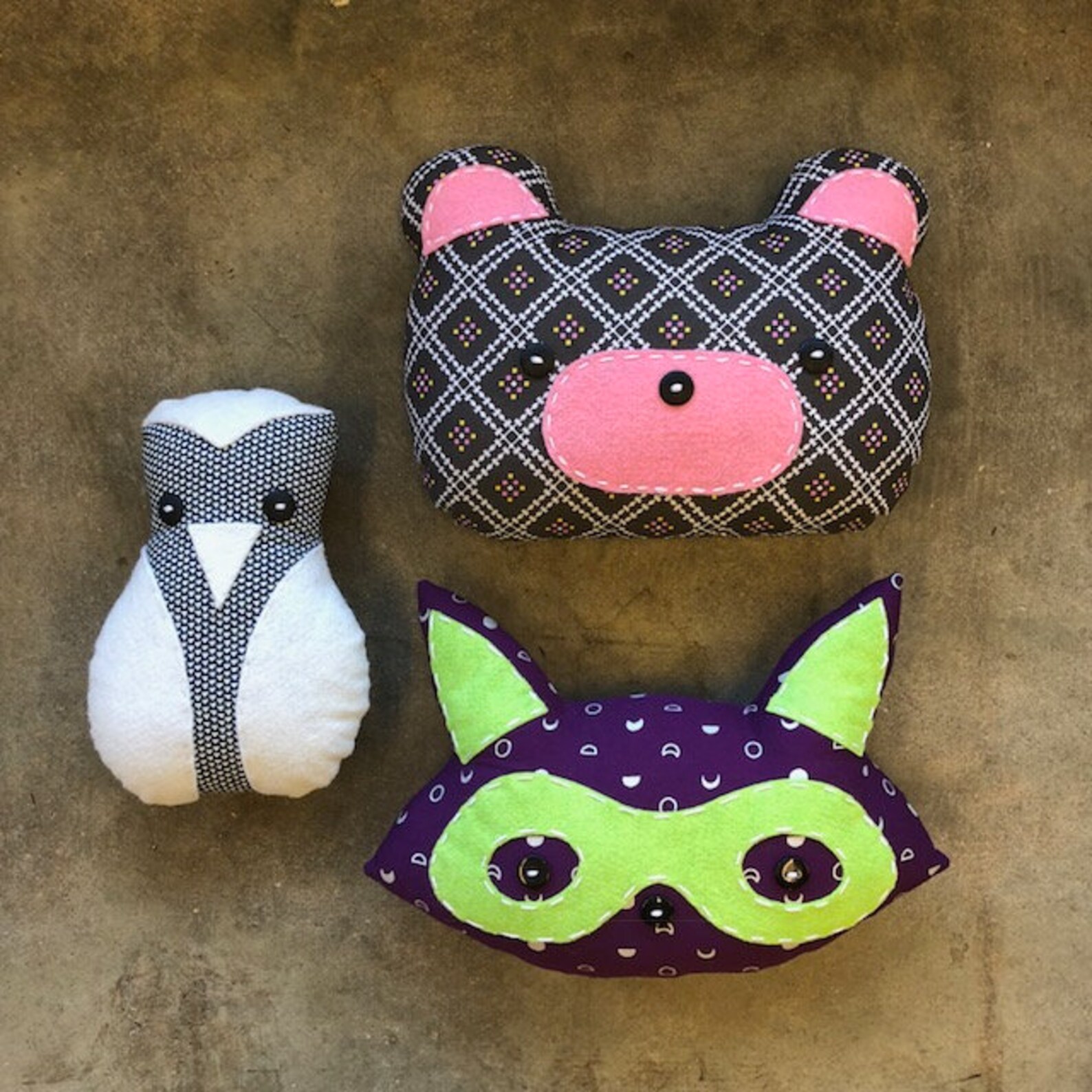 Animal Stuffies Sewing Pattern, Beginner Plush Toys (printed Pattern ...