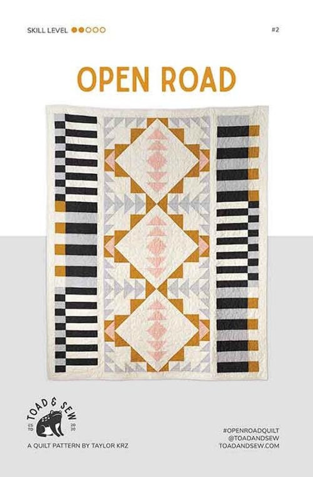 Open Road Quilt Pattern by Toad and Sew Geometric Quilt Pattern Modern ...