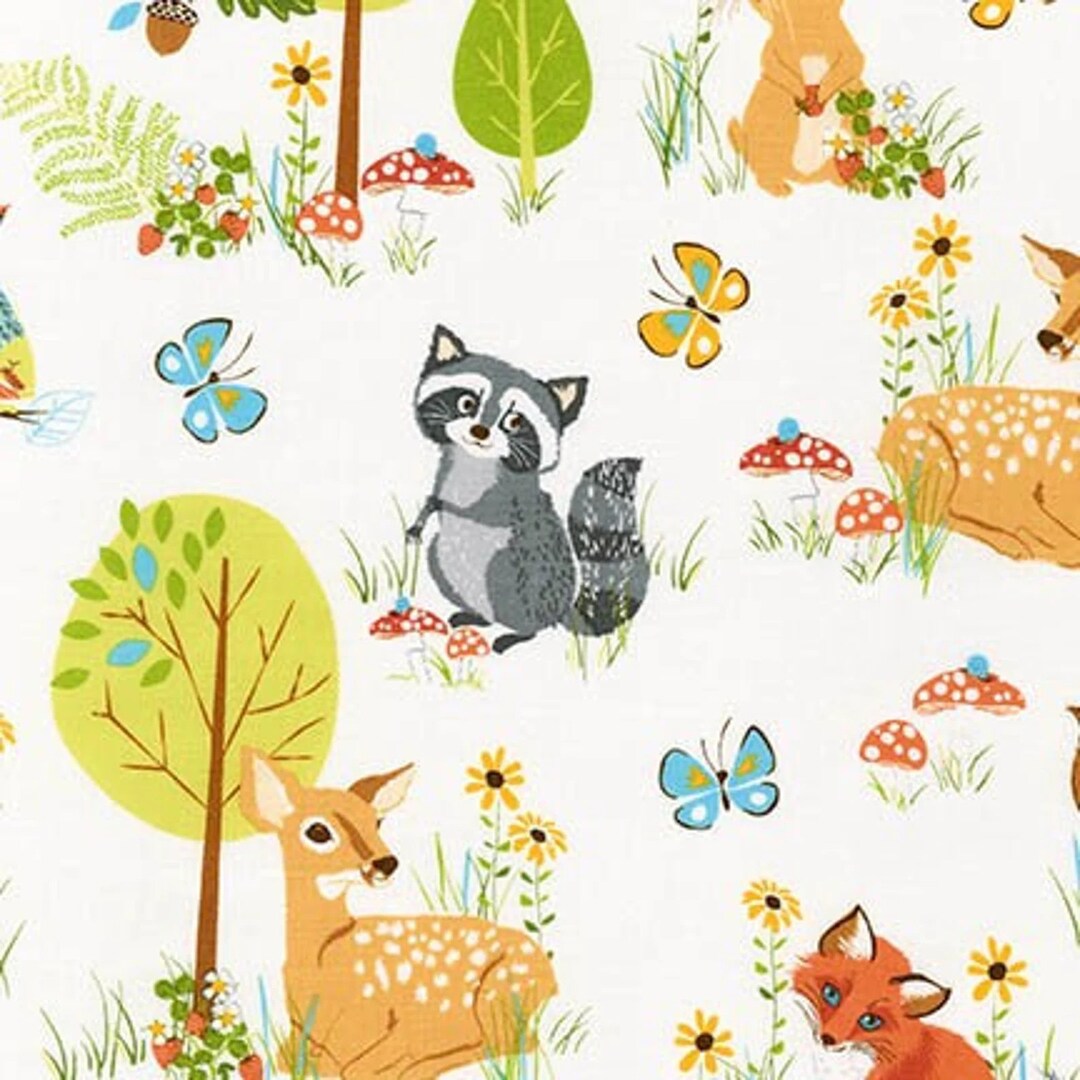 Friendship Wild Forest Fellows Fabric by Sea Urchin Studios Robert ...